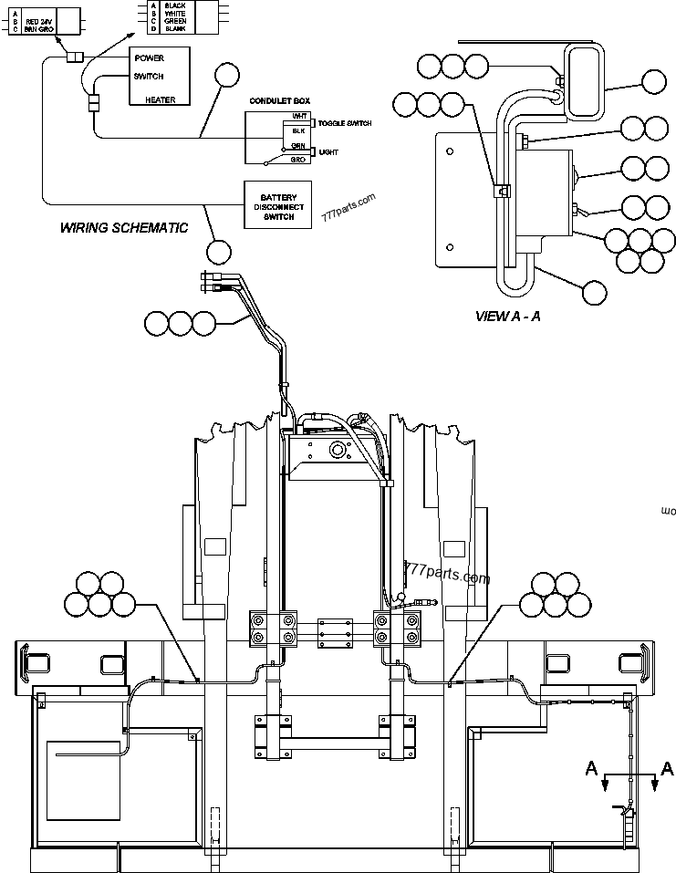 ENGINE COOLANT PREHEATER WIRING - MTU - Trucks Komatsu AFE48-H/J ...