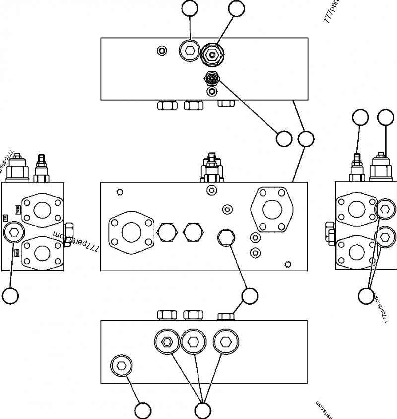 OVERCENTER MANIFOLD VALVE ASSM (PC0522) - Trucks Komatsu AFE50-AL ...