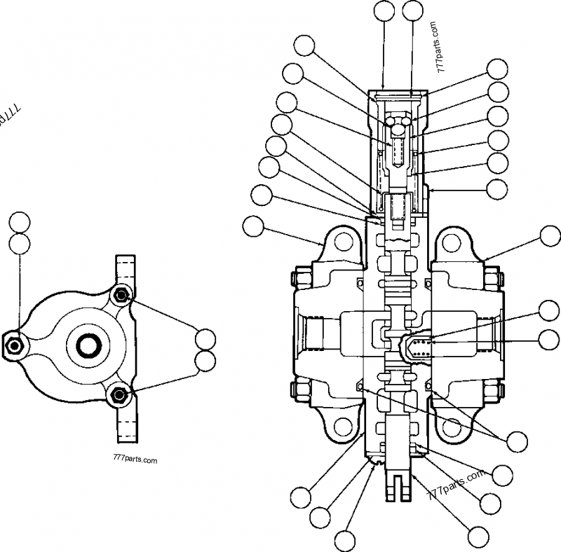 HOIST PILOT VALVE ASSEMBLY (PB6922) - Trucks Komatsu AFE50-G/H ...