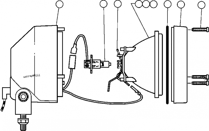 LIGHT ASSEMBLY (SUPER HALOGEN) - 1 - Trucks Komatsu AFE50-G/H ...