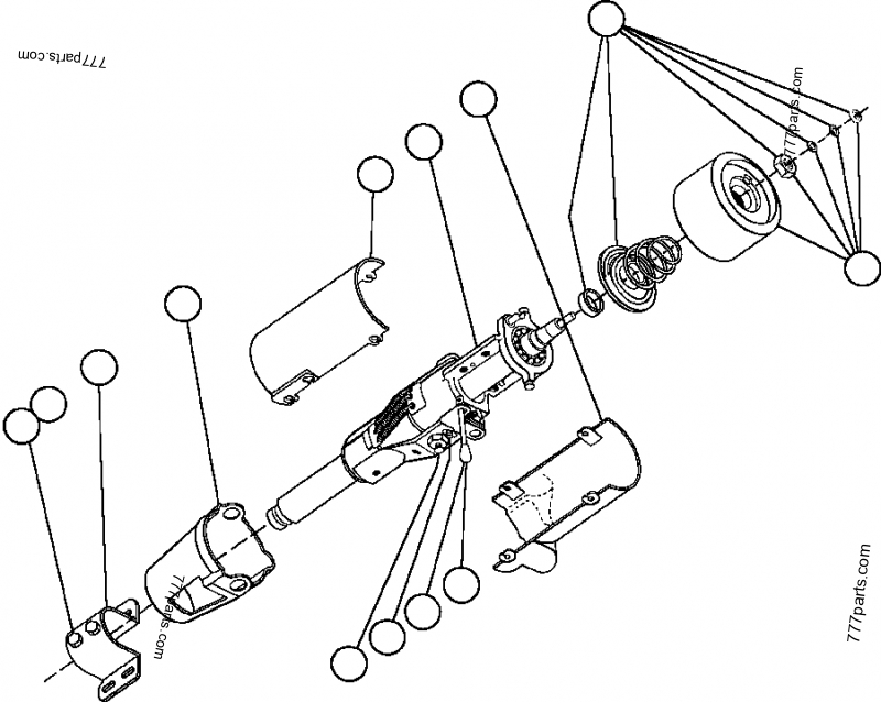 STEERING COLUMN ASSEMBLY - 5 (PB9380) - Trucks Komatsu AFE50-G/H ...