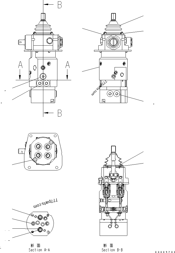 PPC VALVE (FOR STEERING)(#1209-1499) - Bulldozer Komatsu D39PX-21 ...