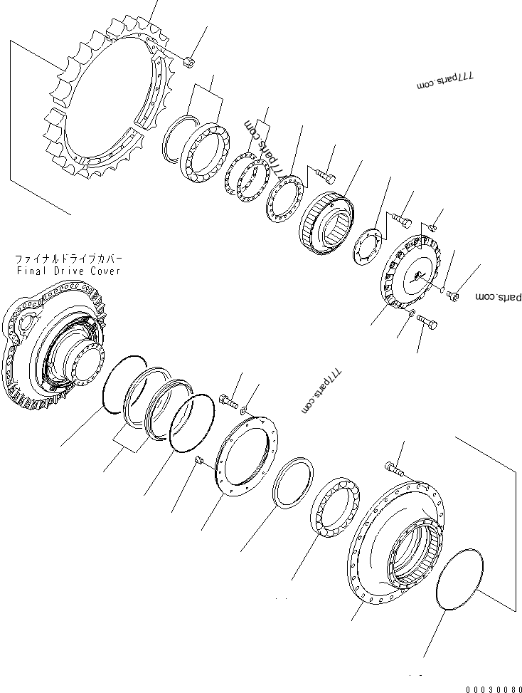 FINAL DRIVE L.H. (1/3) - Bulldozer Komatsu D475A-5 | 777parts.com