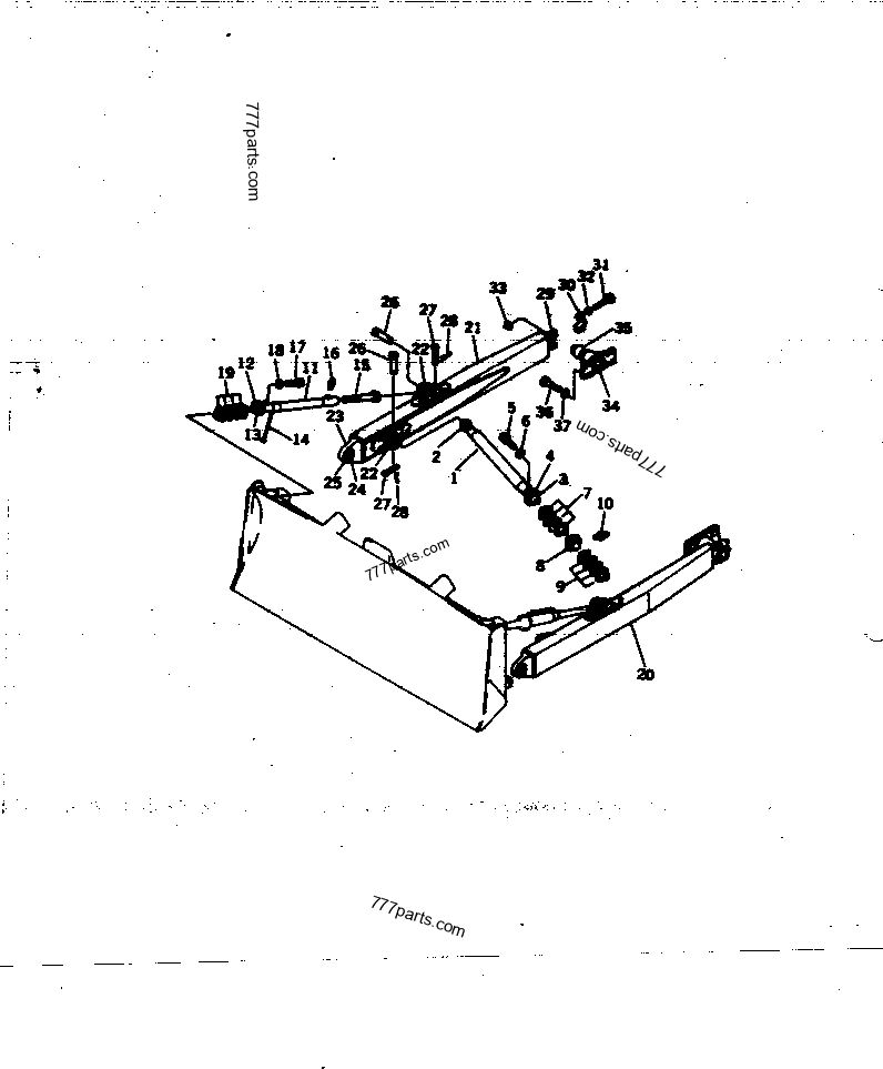 STRAIGHT TILT FRAME(#22040-) - Bulldozer Komatsu D65E-6 | 777parts.com