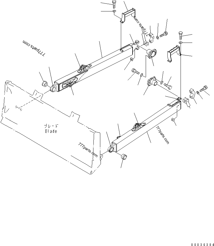 STRAIGHT FRAME (FOR POWER TILT PITCH DOZER) - Bulldozer Komatsu D65EX ...