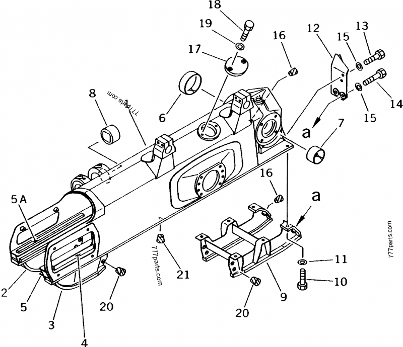 TRACK FRAME(#3001-) - Bulldozer Komatsu D85ESS-2A | 777parts.com