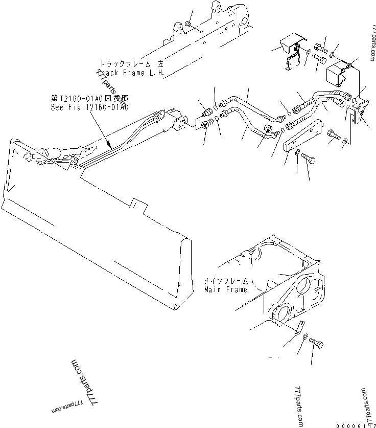 TILT LINE (TRACK FRAME SIDE) - Bulldozer Komatsu D85ESS-2A | 777parts.com