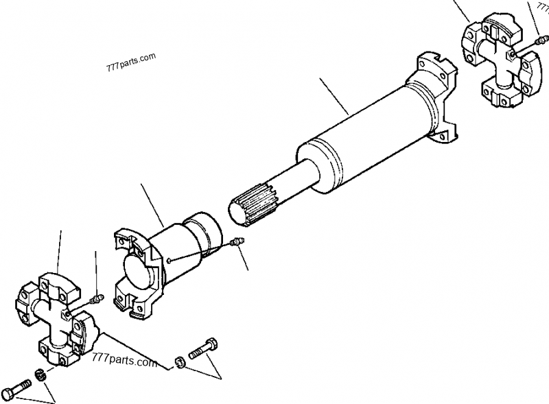 DRIVE SHAFT - 7C - Motor Grader Komatsu GD530A/AW-2B/2C | 777parts.com