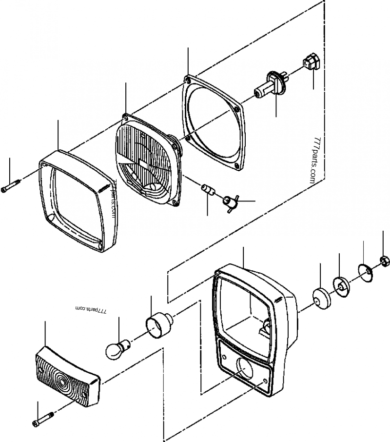 HEADLIGHT LAMP - Motor Grader Komatsu GD650A/AW-2EY | 777parts.com