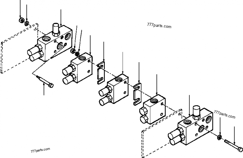 CHECK AND COUNTERBALANCE VALVE MOUNTING - Motor Grader Komatsu GD650A ...