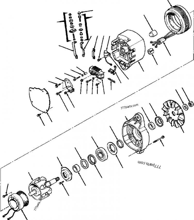 ALTERNATOR - 50 AMP - Motor Grader Komatsu GD650A/AW-2A/2B/2C & GD670A ...