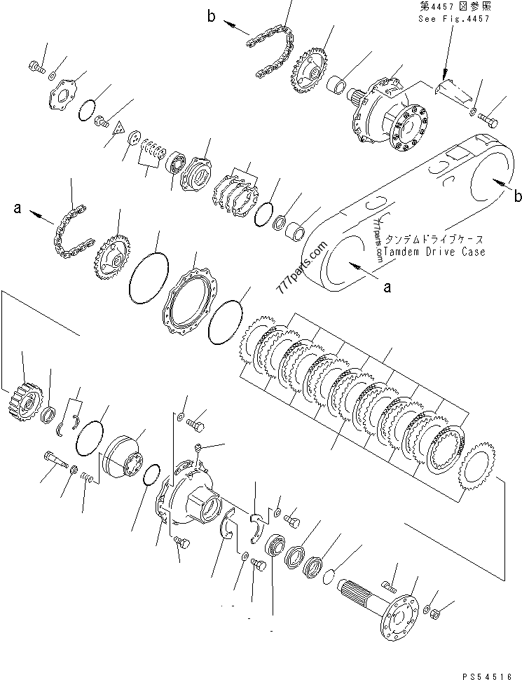 TANDEM DRIVE GEAR AND CHAIN - Motor Grader Komatsu GD825A-2 | 777parts.com