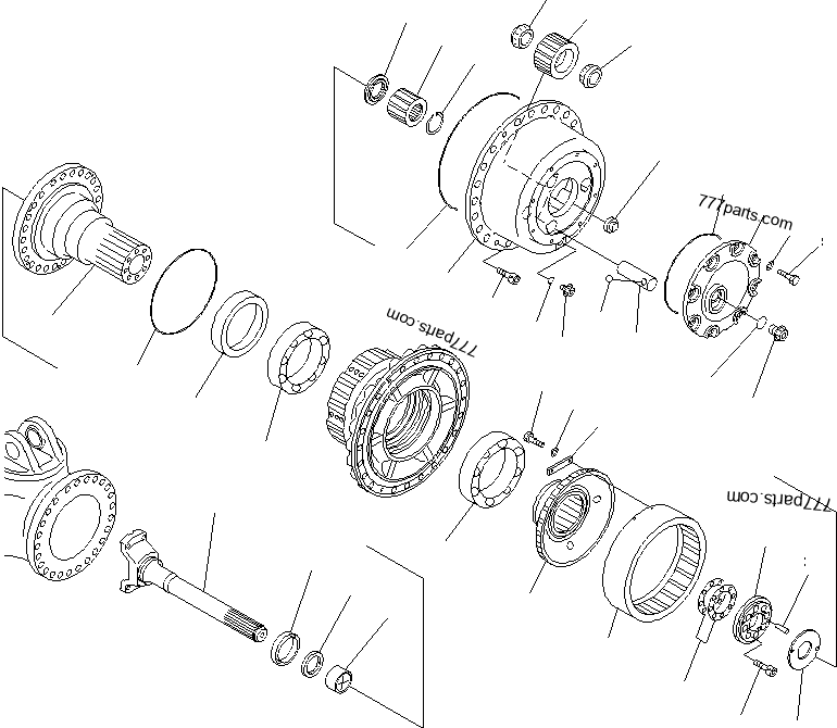 FRONT FINAL DRIVE (L.H.) - Dump Truck Komatsu HM400-2 | 777parts.com
