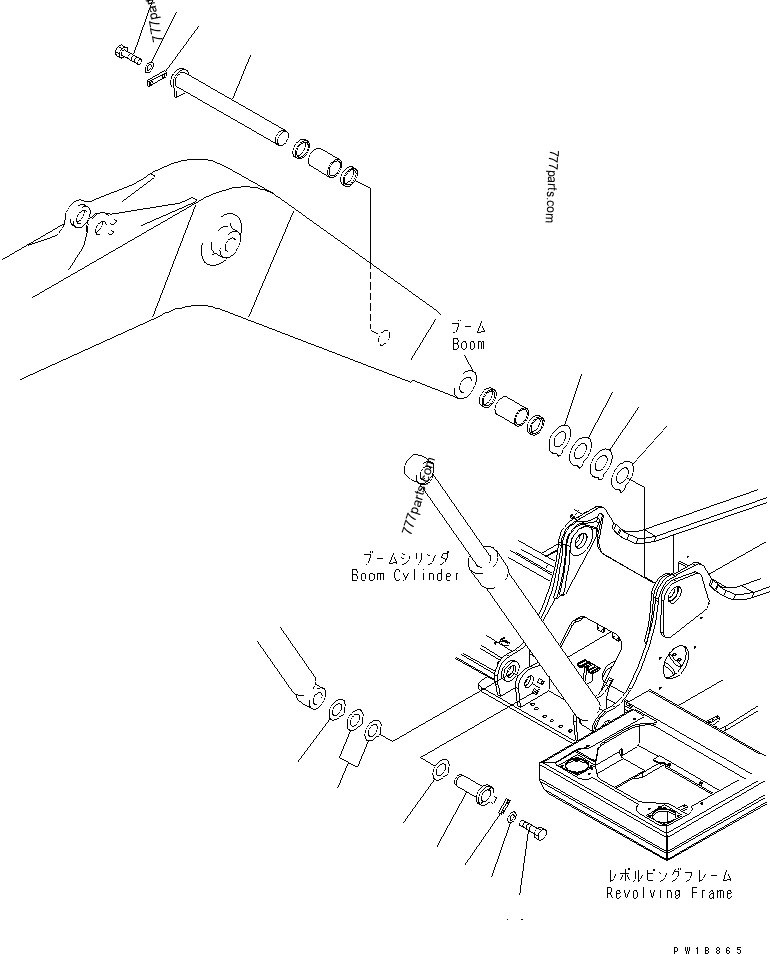 BOOM FOOT PIN - Hydraulic Excavator Komatsu PC200LC-7 | 777parts.com