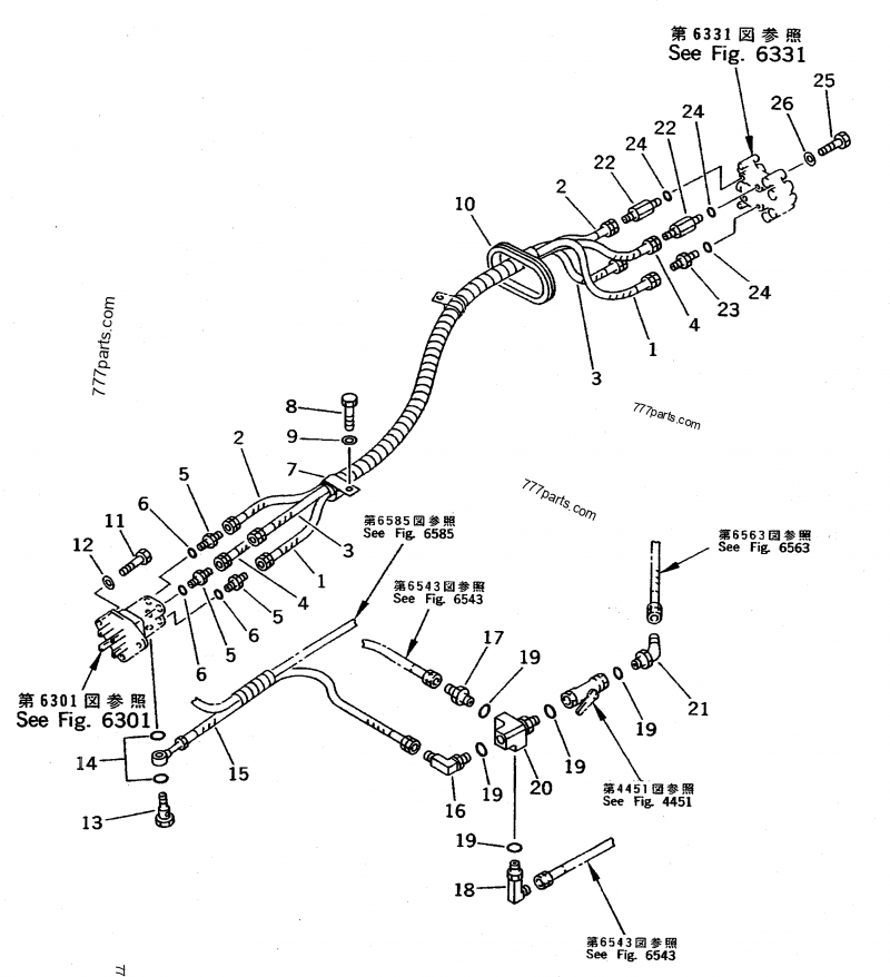 PPC VALVE PIPING (TRAVEL PPC VALVE TO/FROM SHUTTLE VALVE) (FOR WRIST ...