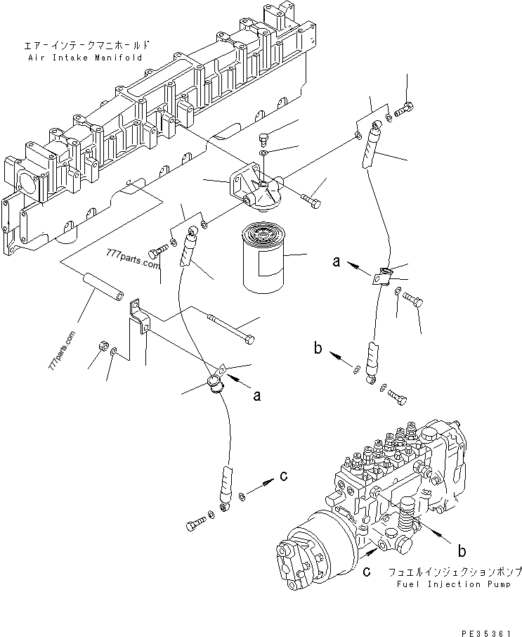 FUEL FILTER - Engine Komatsu SA6D125E-2C-L | 777parts.com