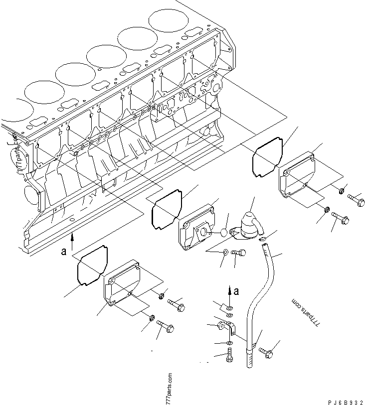 CAMFOLLOWER COVER - Engine Komatsu SAA6D170E-3A | 777parts.com