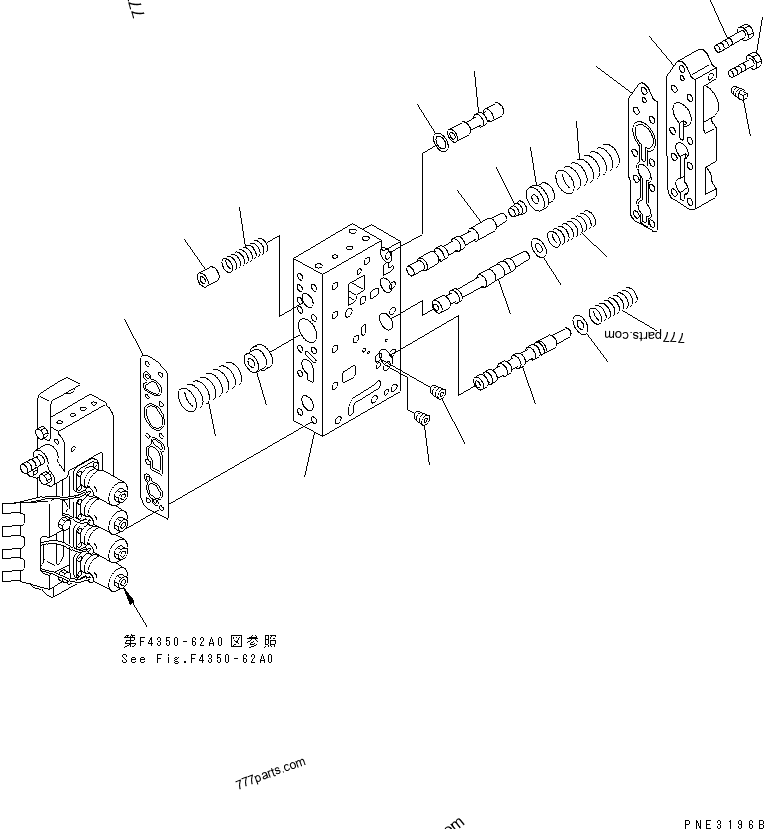 TRANSMISSION CONTROL VALVE (3/4) (LOWER VALVE)(#53001-(67748)) - Wheel ...
