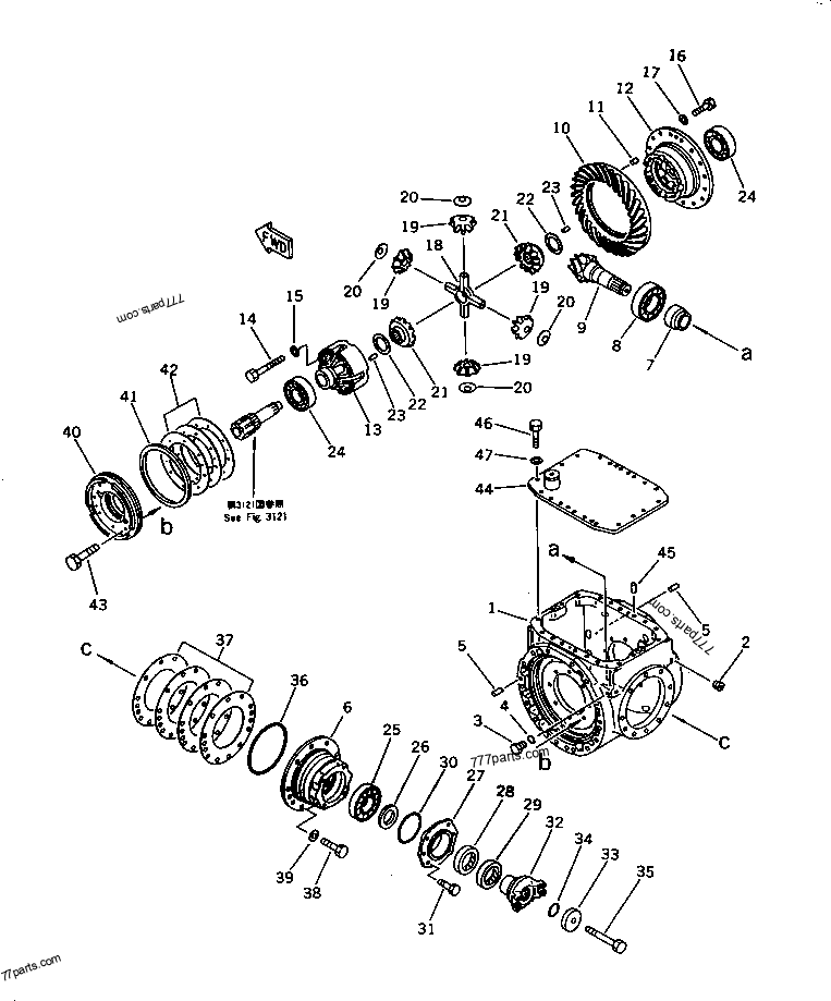 FRONT DIFFERENTIAL - Wheel Loader Komatsu WA320-1 | 777parts.com