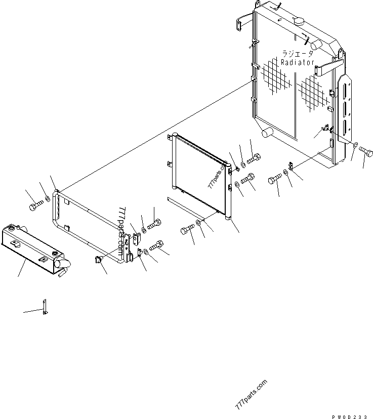 RADIATOR (RADIATOR 2/2) - Wheel Loader Komatsu WA470-5-W | 777parts.com