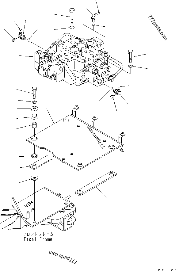 MAIN VALVE - Wheel Loader Komatsu WA470-5-W | 777parts.com