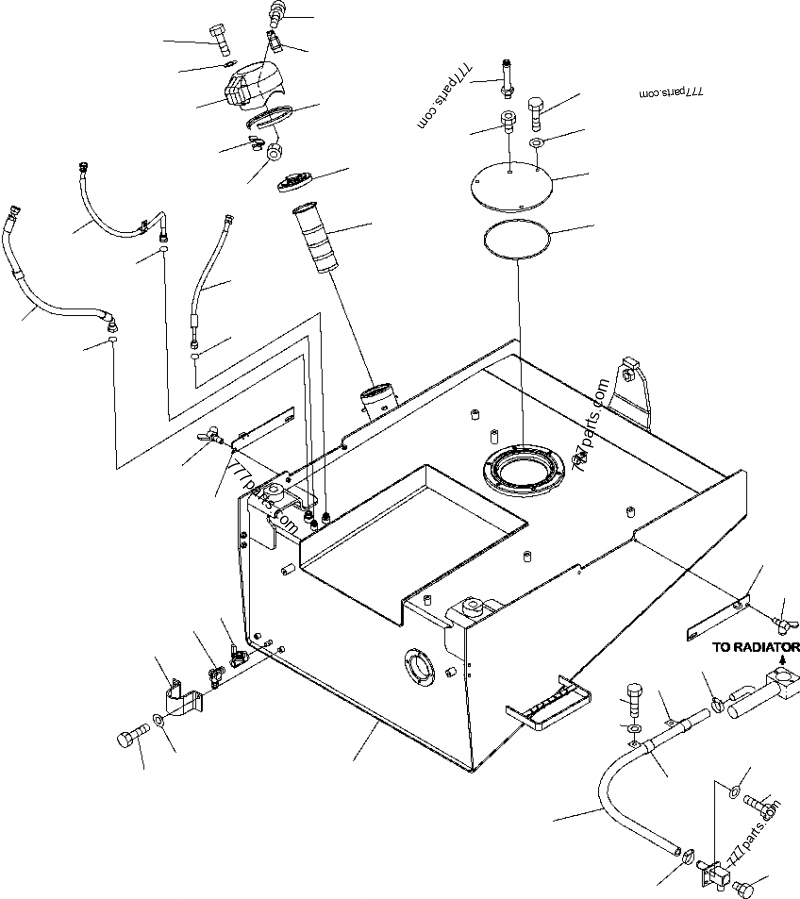 FUEL TANK - Wheel Loader Komatsu WA480-5L | 777parts.com