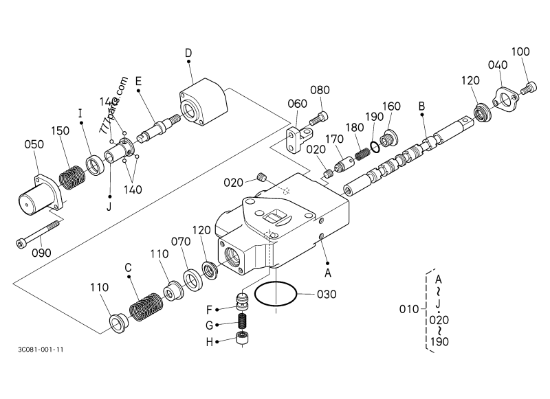 AUXILIARY CONTROL VALVE (FD) [COMPONENT PARTS] [OPTION] [OLD] - M ...