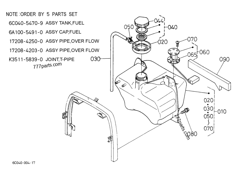FUEL TANK - B, BX Series Kubota B2400HSD | 777parts.com