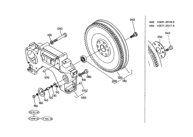 FLYWHEEL - M Series Kubota M7030SUDT | 777parts.com