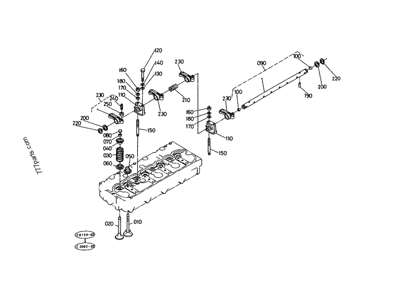 VALVE AND ROCKER ARM - M Series Kubota M7030SUDT | 777parts.com