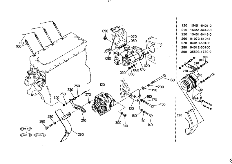 STARTER AND ALTERNATOR - M Series Kubota M7030SUDT | 777parts.com