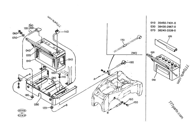 BATTERY - M Series Kubota M7030SUDT | 777parts.com