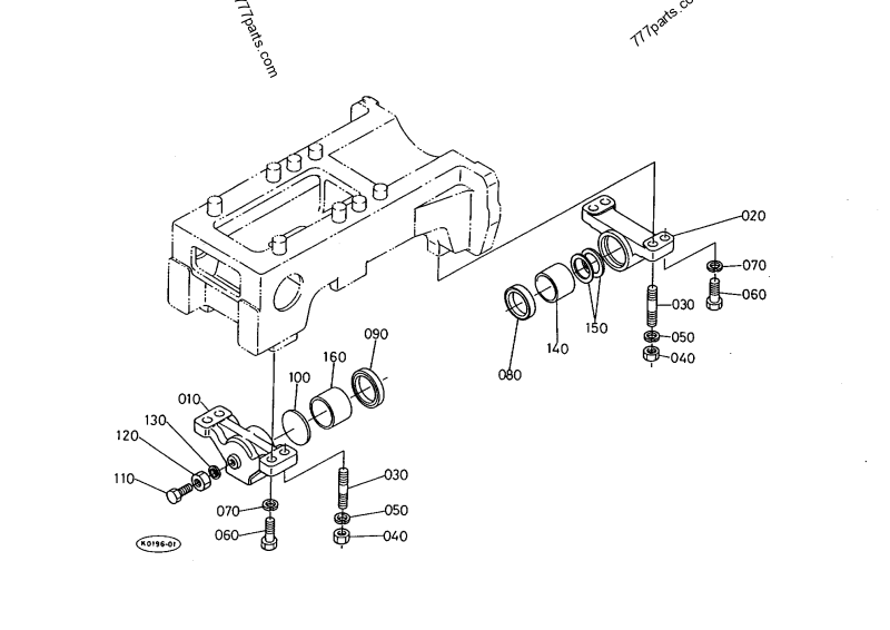 FRONT DIFF.CASE BRACKET [OLD TYPE] - M Series Kubota M7030SUDT ...