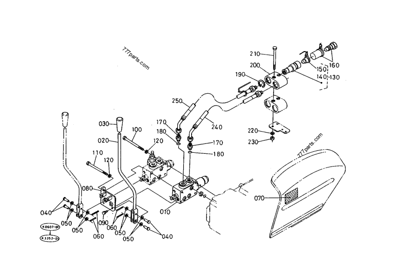 AUX.CONTROL VALVE 3 [OPTION] - M Series Kubota M7030SUDT | 777parts.com