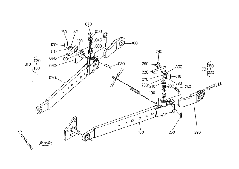 TELESCOPE LOWER LINK [OPTION] - M Series Kubota M7030SUDT | 777parts.com