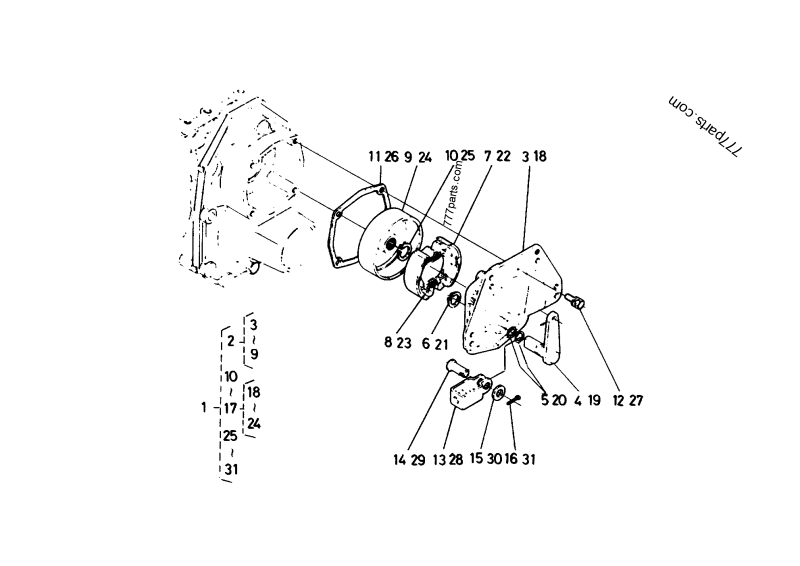BRAKE GROUP - B, BX Series Kubota B6100E-P | 777parts.com