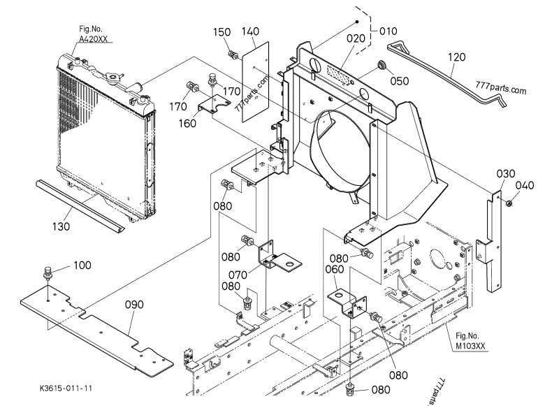 DUSTPROOF PLATE - Front Mower (F/FZ/GF Series) Kubota F3990 | 777parts.com