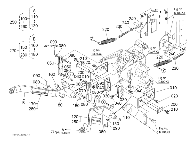 MOWER LINKAGE - Front Mower (F/FZ/GF Series) Kubota F2510 | 777parts.com