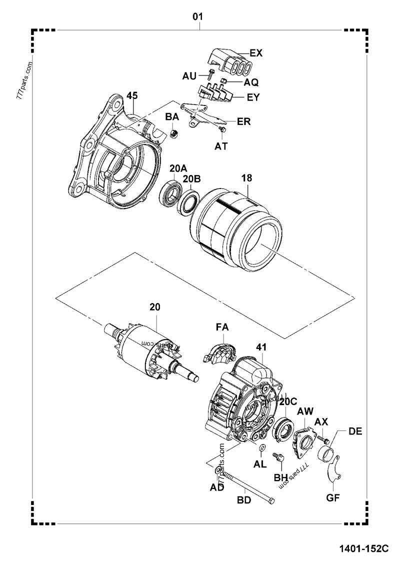 DRIVE MOTOR (0301-1207)(R-PROOF FISHER) - Forklift Trucks (Electric ...