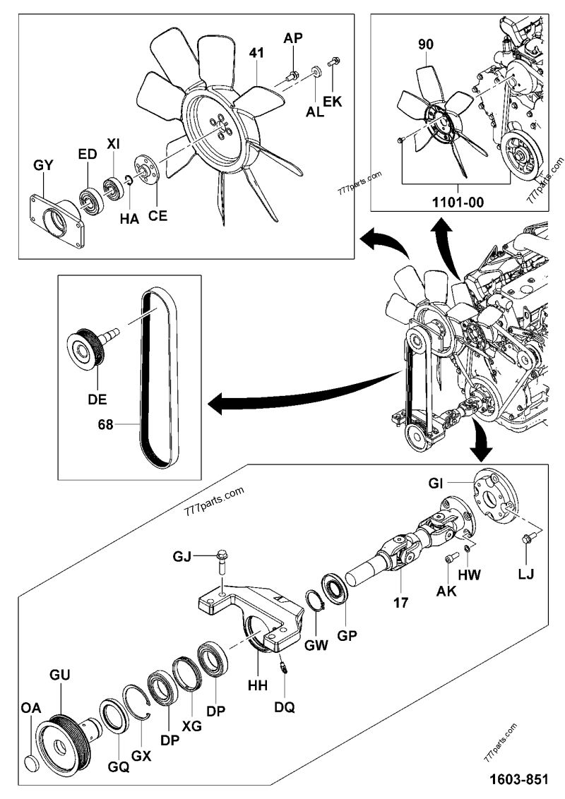 RADIATOR & WATER OUTLET (1603- )14Z (COOLING PACKAGE..PLATE FIN, HI ...