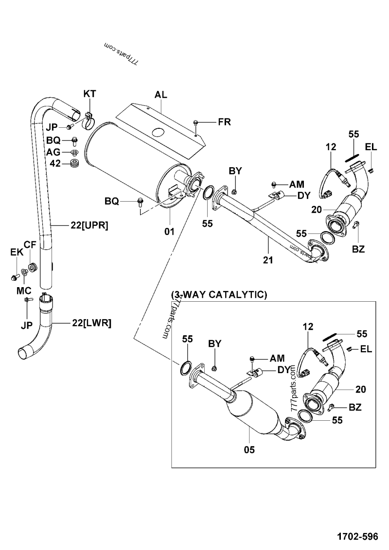 EXHAUST PIPE & MUFFLER (1404- )1FS [EXHAUST SYSTEM] - Forklift Trucks ...