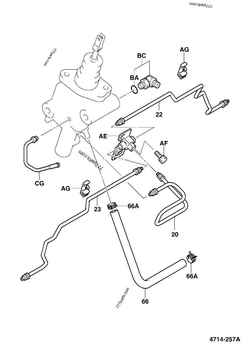 BRAKE PIPE (0209-1008)ATM - Forklift Trucks (Engine) Toyota 42-7FDA50 ...