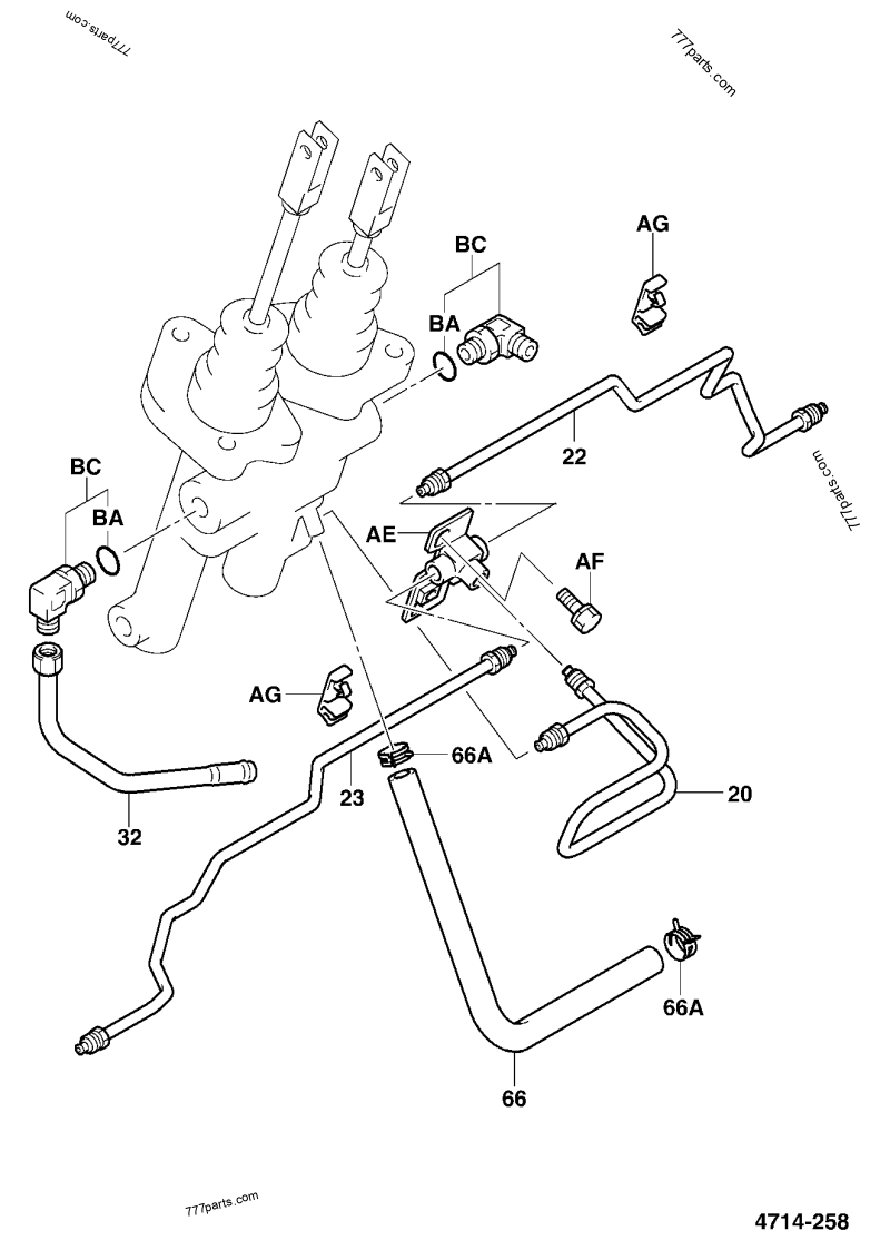 BRAKE PIPE (0209-1008)MTM - Forklift Trucks (Engine) Toyota 42-7FDA50 ...