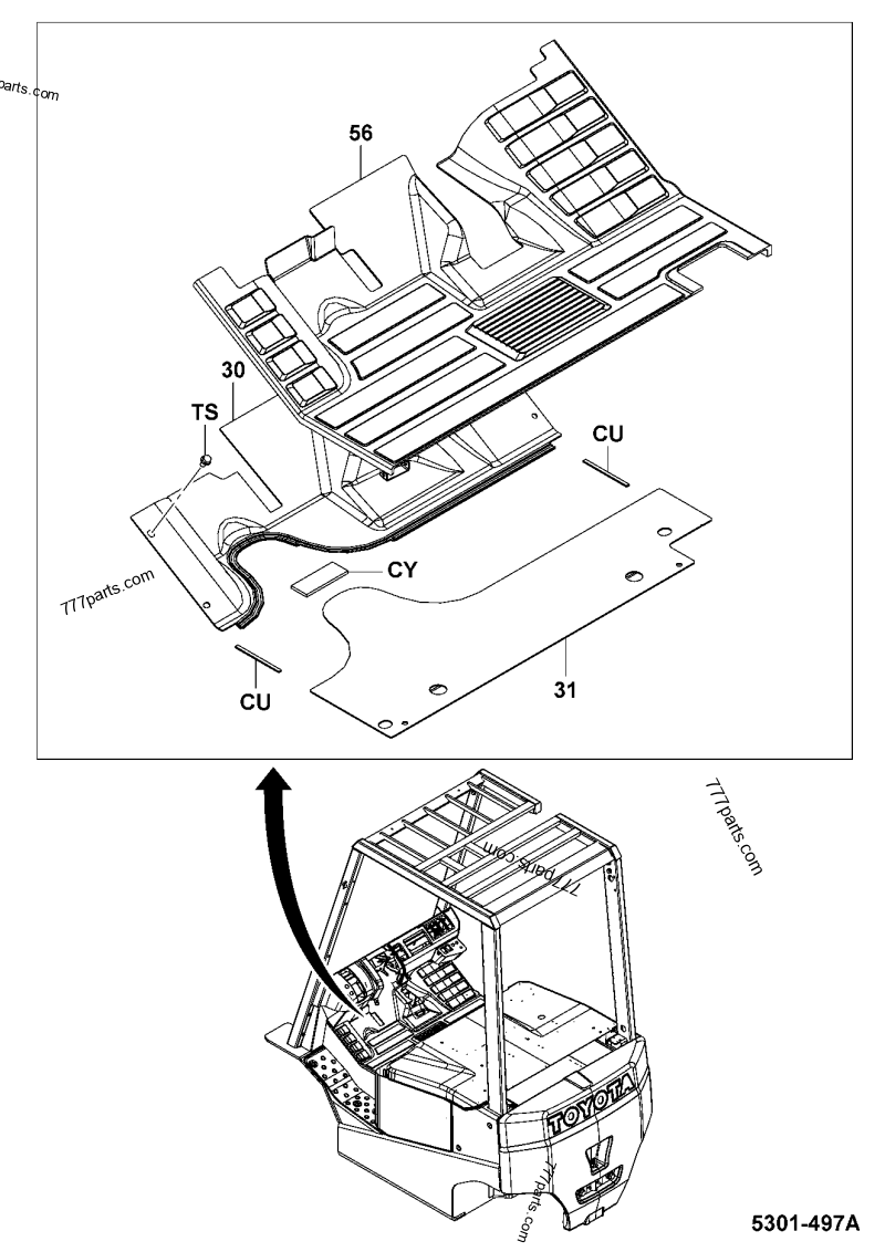 INSTRUMENT PANEL & FLOOR (1102-1712)[TOE BOARD] - Forklift Trucks ...
