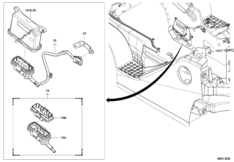 WIRING & CLAMP (1807- )1KD (2-SPEED) [AT ECU] - Forklift Trucks (Engine ...