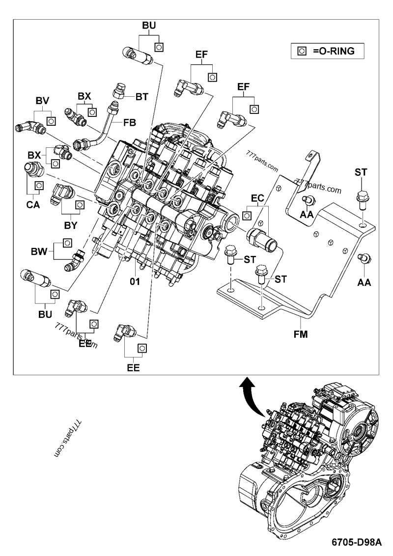 OIL CONTROL VALVE (1102-1712)A405,A450 [ASSY & FITTING] - Forklift ...