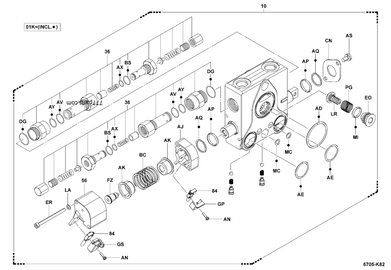 OIL CONTROL VALVE (1404- )U61 [3-WAY, ATT] - Forklift Trucks (Engine ...