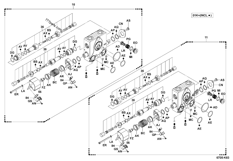 OIL CONTROL VALVE (1404- )C241 [4-WAY, ATT] - Forklift Trucks (Engine ...