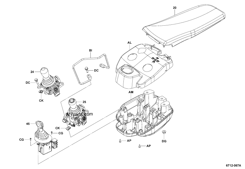 MINI LEVER (1102-1712)A4# (JOY STICK) - Forklift Trucks (Electric ...