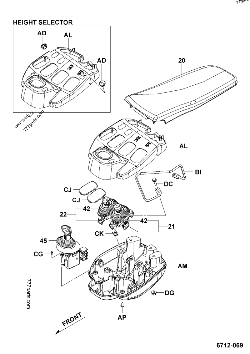 MINI LEVER (1102-1712)(MINI LEVER) - Forklift Trucks (Electric) Toyota ...